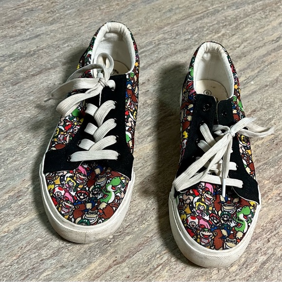 Nintendo | Shoes | Super Mario Sneakers With Characters | Poshmark